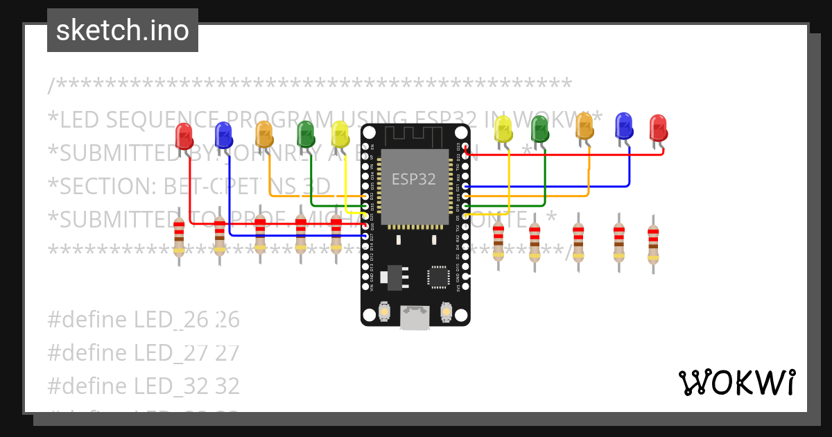 ESP32 - Wokwi ESP32, STM32, Arduino Simulator