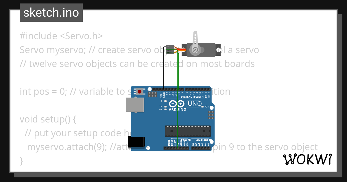 Servo Motor - Wokwi ESP32, STM32, Arduino Simulator