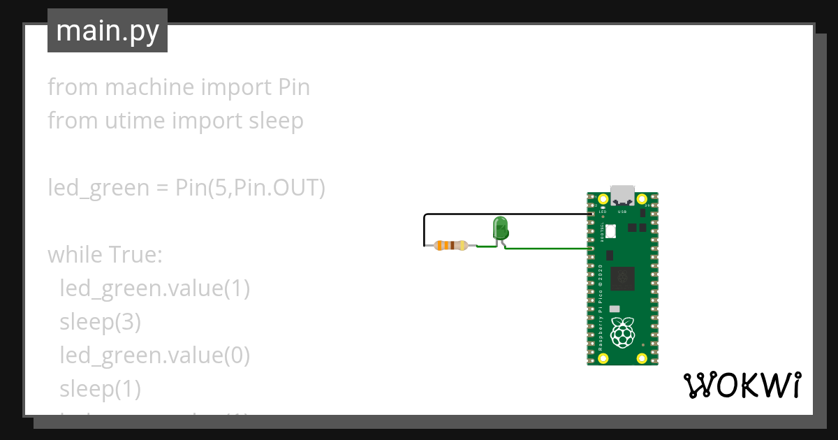 Simple Led Loop Wokwi Esp32 Stm32 Arduino Simulator 