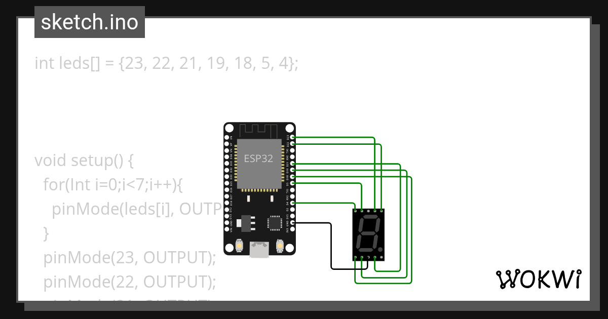 7seg Wokwi Esp32 Stm32 Arduino Simulator 4166