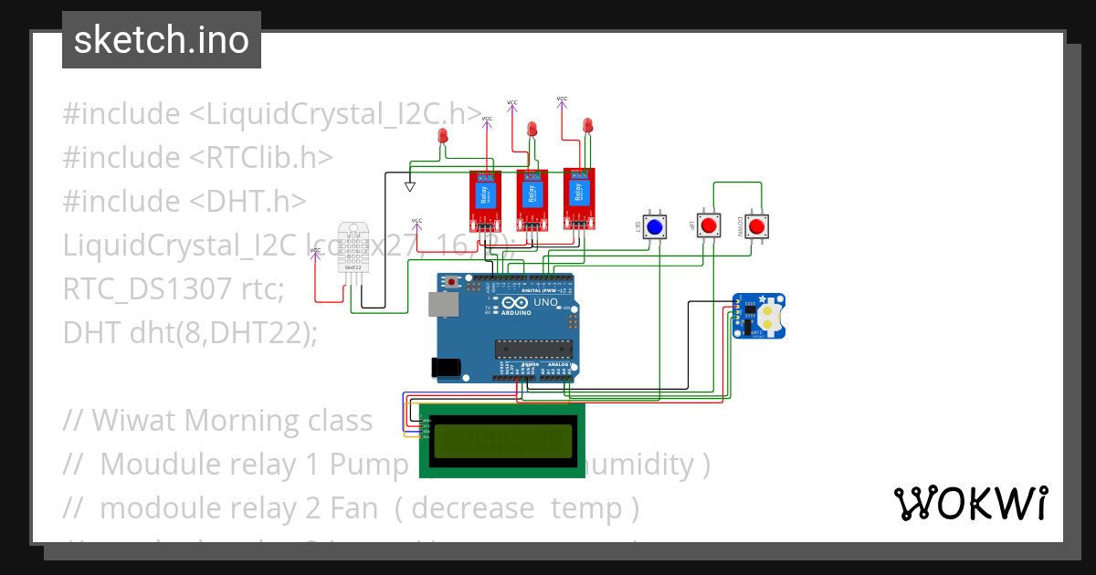 DHT Relay milli - Wokwi ESP32, STM32, Arduino Simulator