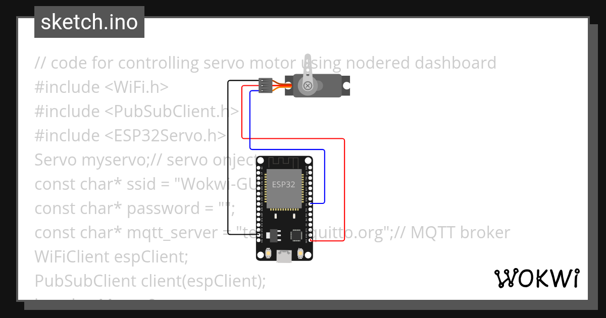 Servo Test Wokwi Esp32 Stm32 Arduino Simulator