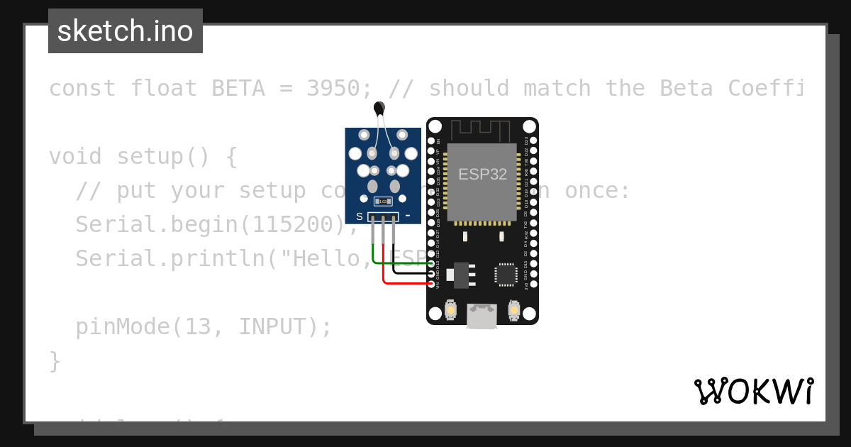 Ntc電阻 Wokwi Esp32 Stm32 Arduino Simulator
