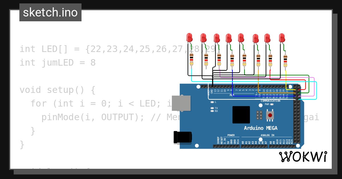 Led Wokwi Esp32 Stm32 Arduino Simulator 8575