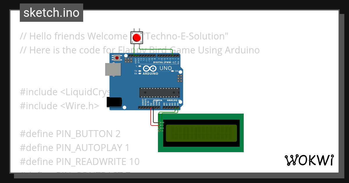 Flappy Bird - Wokwi ESP32, STM32, Arduino Simulator