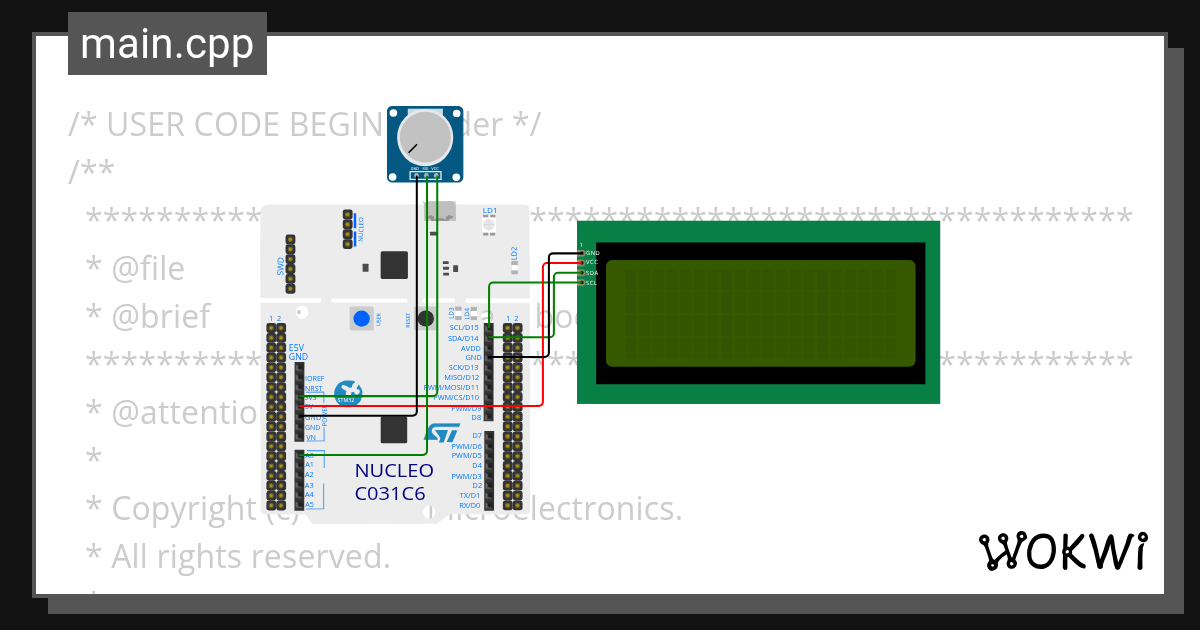 ADC_LCD - Wokwi ESP32, STM32, Arduino Simulator