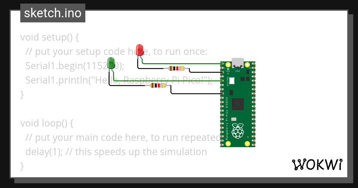 7.Timer Alternate 2 LED - Wokwi ESP32, STM32, Arduino Simulator