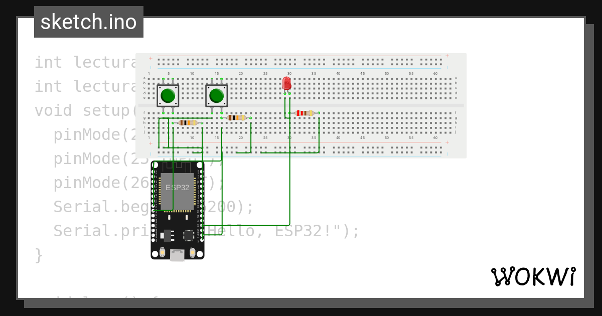 2 Pulsadores And Wokwi Esp32 Stm32 Arduino Simulator