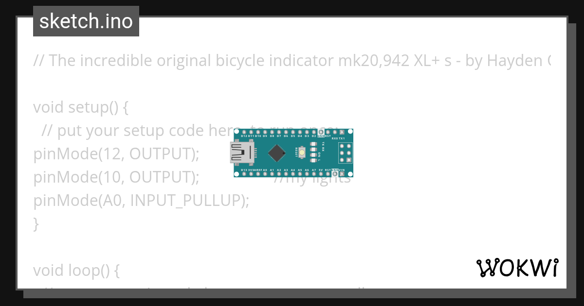 Bicycle Indicator Start Wokwi Esp32 Stm32 Arduino Simulator 