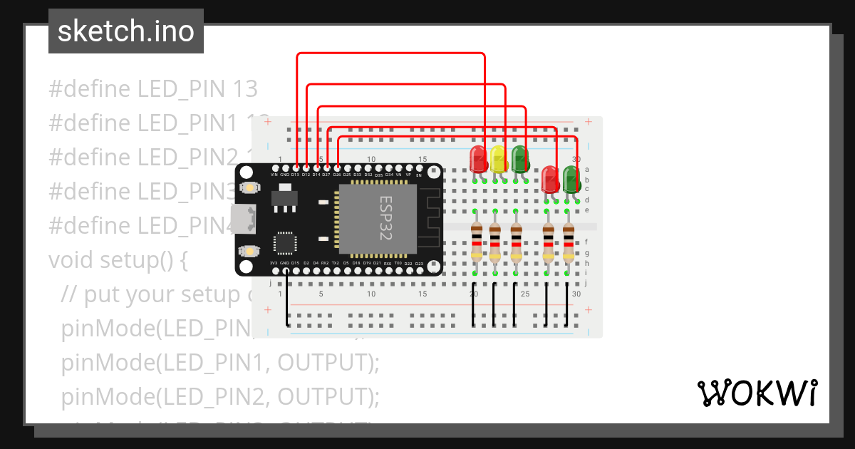 Trafic lights - Wokwi ESP32, STM32, Arduino Simulator Trafic lights - Wokwi ESP32, STM32, Arduino Simulator