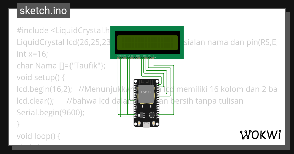 Lcd Esp Wokwi Esp32 Stm32 Arduino Simulator