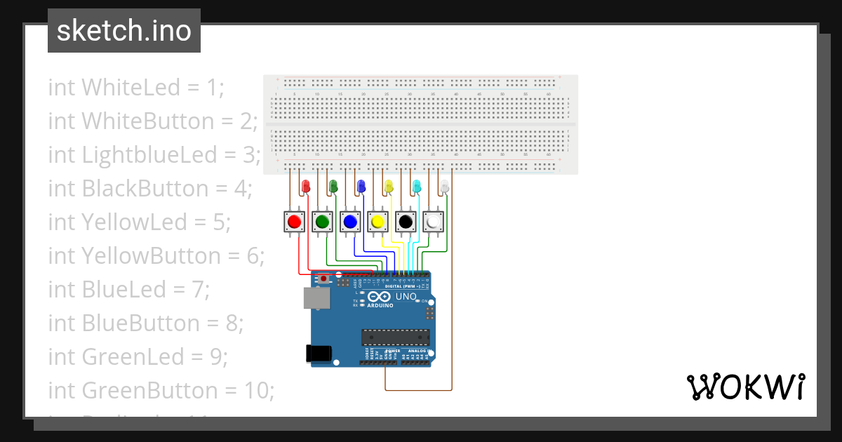 LED_Piano - Wokwi ESP32, STM32, Arduino Simulator