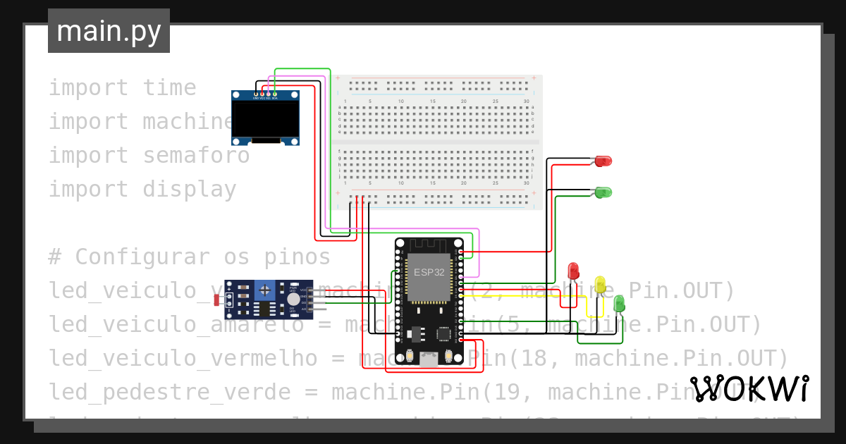 Semaforo Wokwi Esp32 Stm32 Arduino Simulator