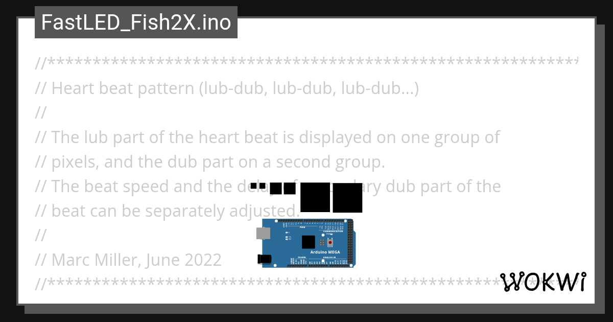 FastLED_Fish2X.ino - Wokwi ESP32, STM32, Arduino Simulator