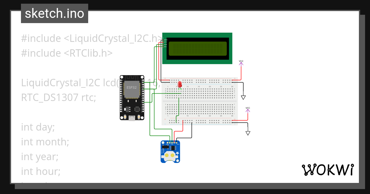 esp32 rtc lcd 1 - Wokwi ESP32, STM32, Arduino Simulator