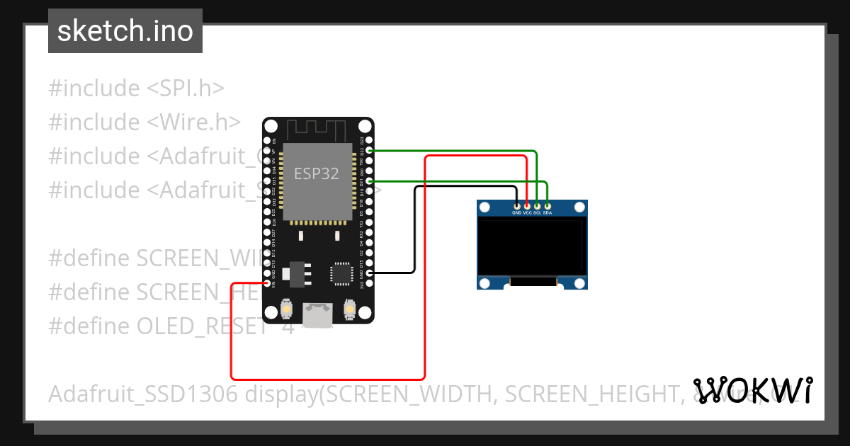 OLED - Wokwi ESP32, STM32, Arduino Simulator