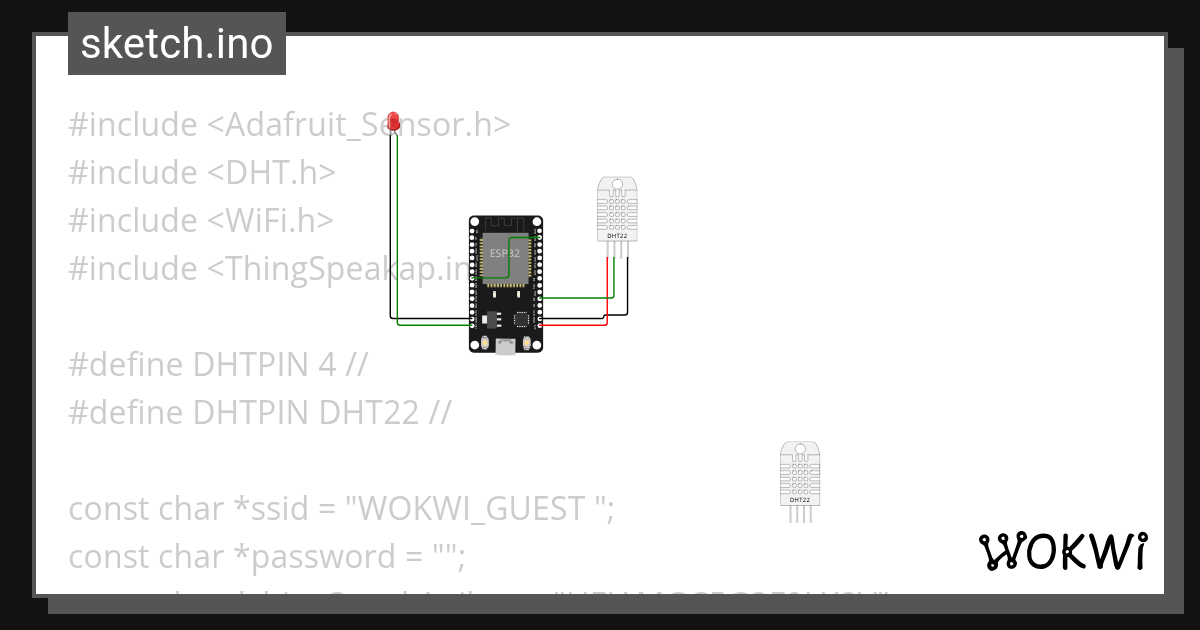 DHT - Wokwi ESP32, STM32, Arduino Simulator