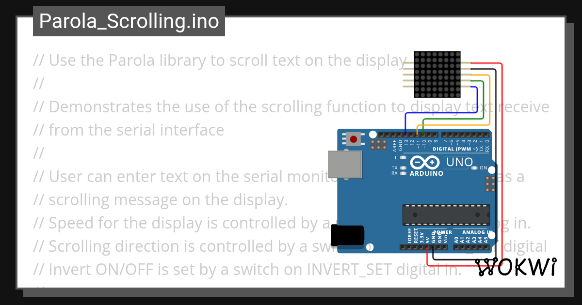 Parola_Scrolling.ino Copy - Wokwi ESP32, STM32, Arduino Simulator