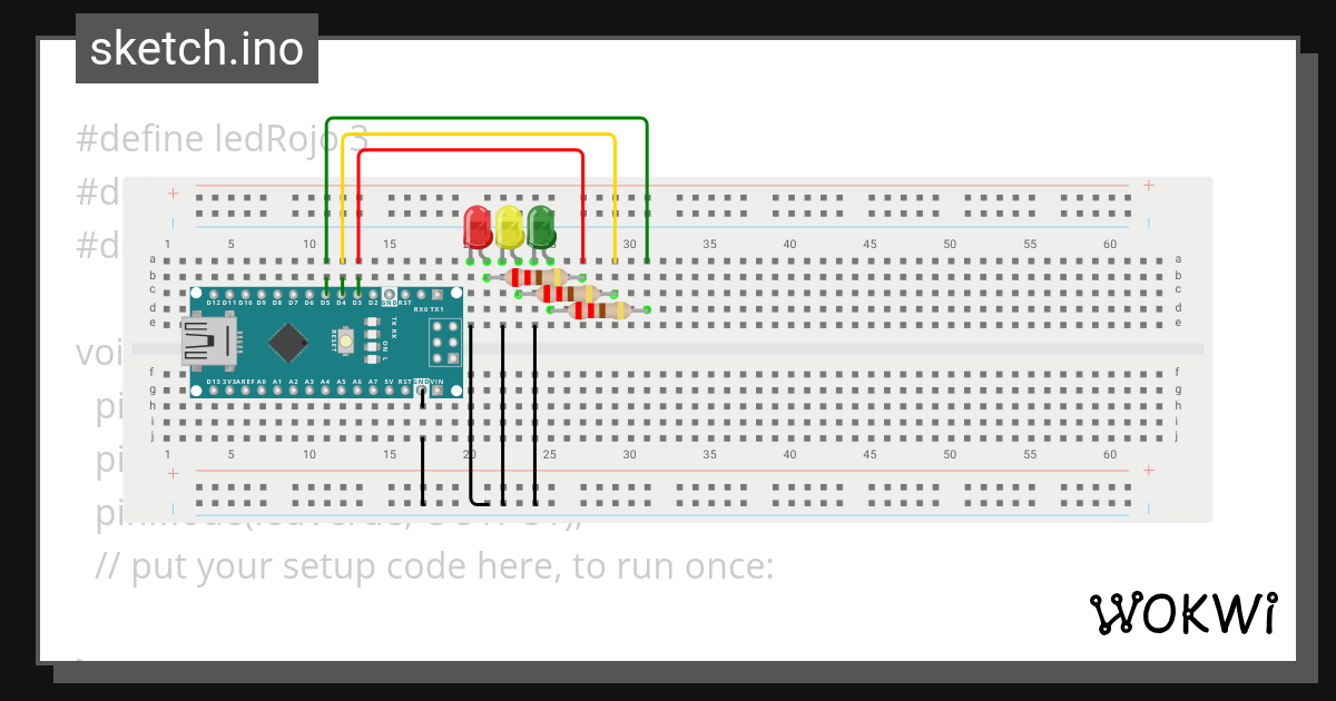 luz secuencial - Wokwi ESP32, STM32, Arduino Simulator