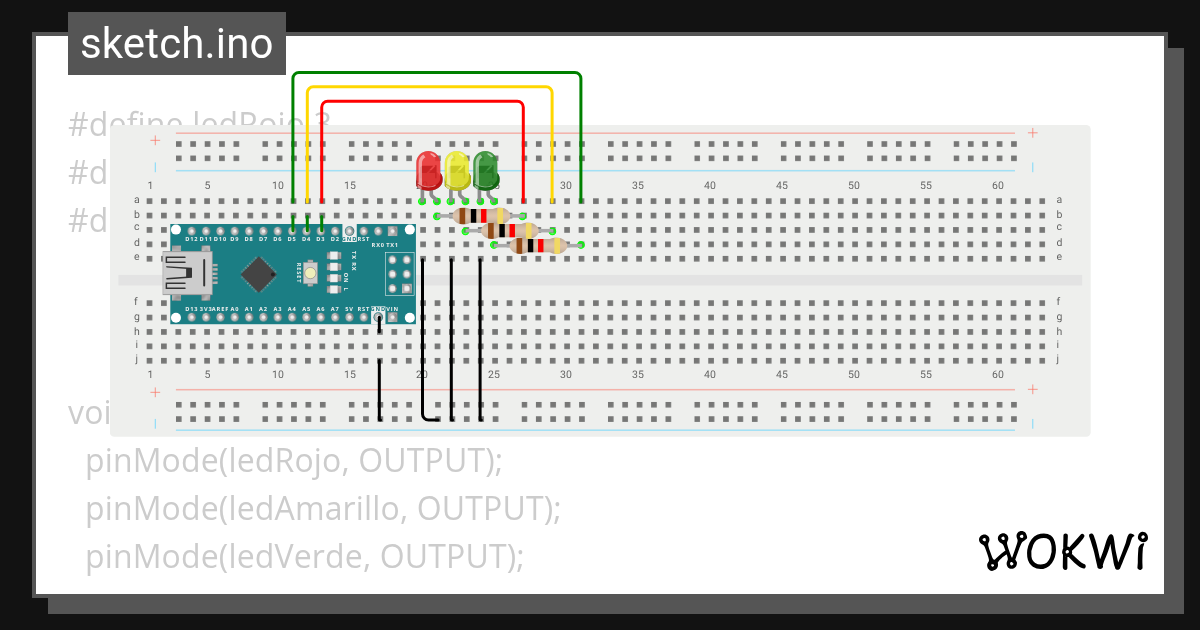 luz semaforo - Wokwi ESP32, STM32, Arduino Simulator
