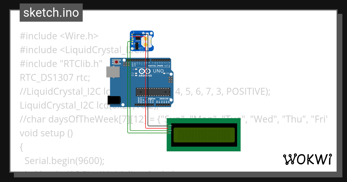 rtc 1307 - Wokwi ESP32, STM32, Arduino Simulator