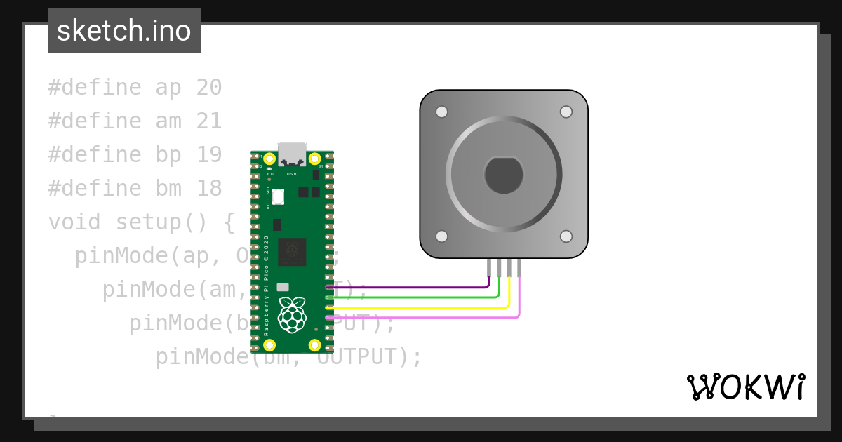 Motor Bipolar Wokwi Esp32 Stm32 Arduino Simulator