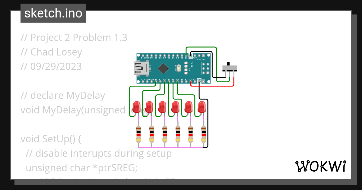 Project 2 Problem 1.3 - Wokwi ESP32, STM32, Arduino Simulator
