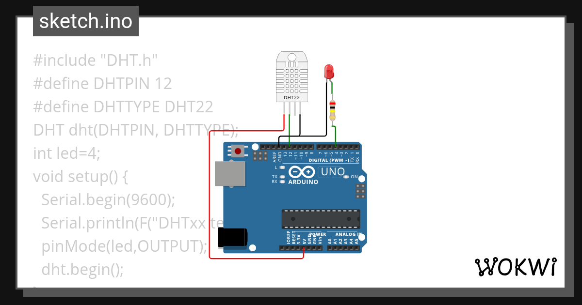 Dht Sensor Test Wokwi Esp32 Stm32 Arduino Simulator