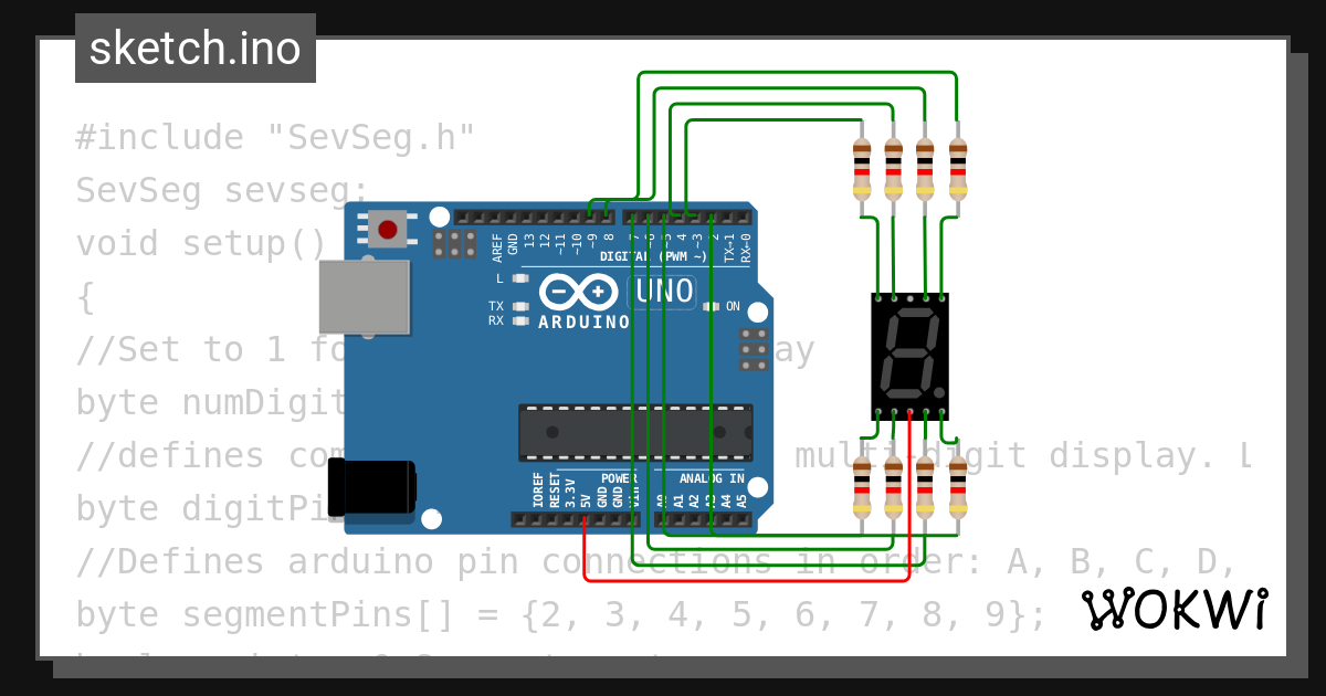 Progam 67 Segment Wokwi Esp32 Stm32 Arduino Simulator 1409