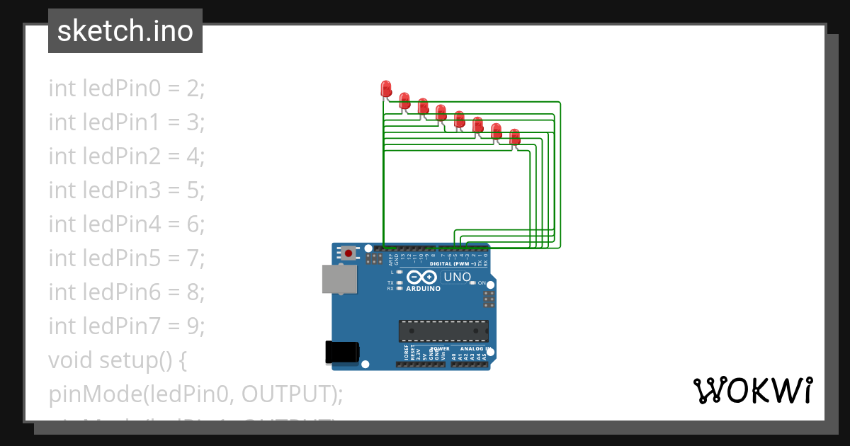 Led Array Wokwi Esp32 Stm32 Arduino Simulator 4980
