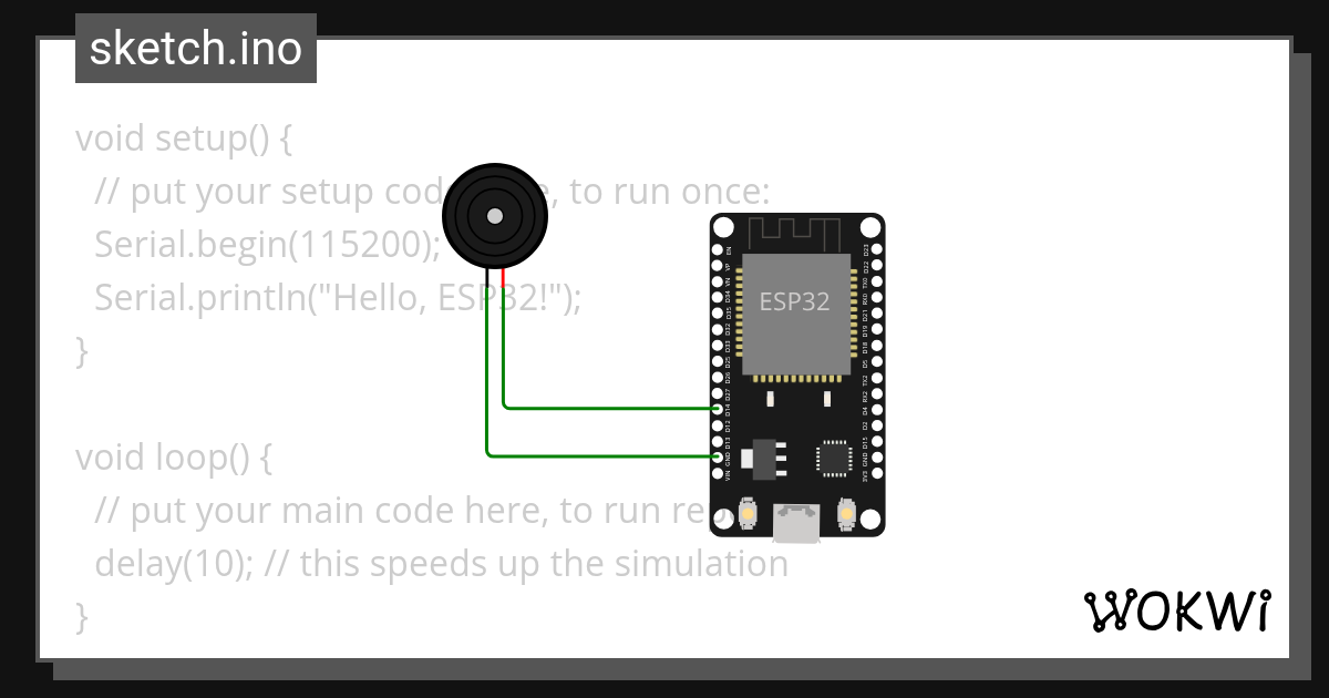 buzzer - Wokwi ESP32, STM32, Arduino Simulator