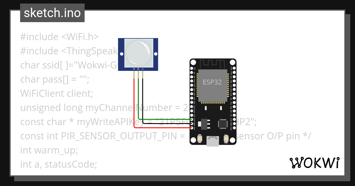 Esp 32 Pir Sensor Wokwi Esp32 Stm32 Arduino Simulator