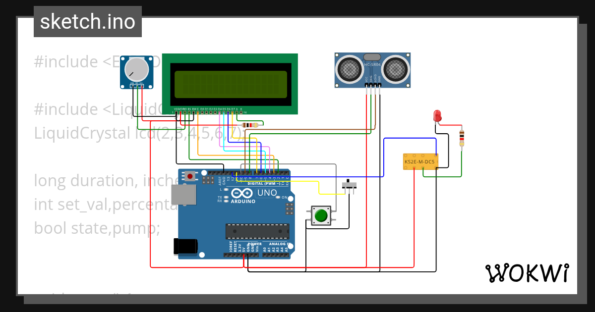 Automatic Water Level Controller - Wokwi ESP32, STM32, Arduino Simulator