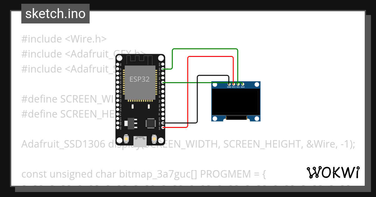 class 256 oled image display my photo - Wokwi ESP32, STM32, Arduino Simulator