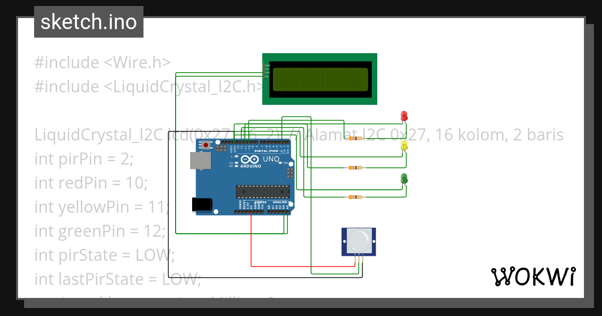 Traffic Light Coba - Wokwi ESP32, STM32, Arduino Simulator