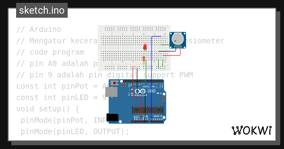 Mengatur Led Dengan Potentiometer Copy Wokwi Esp32 Stm32 Arduino Simulator