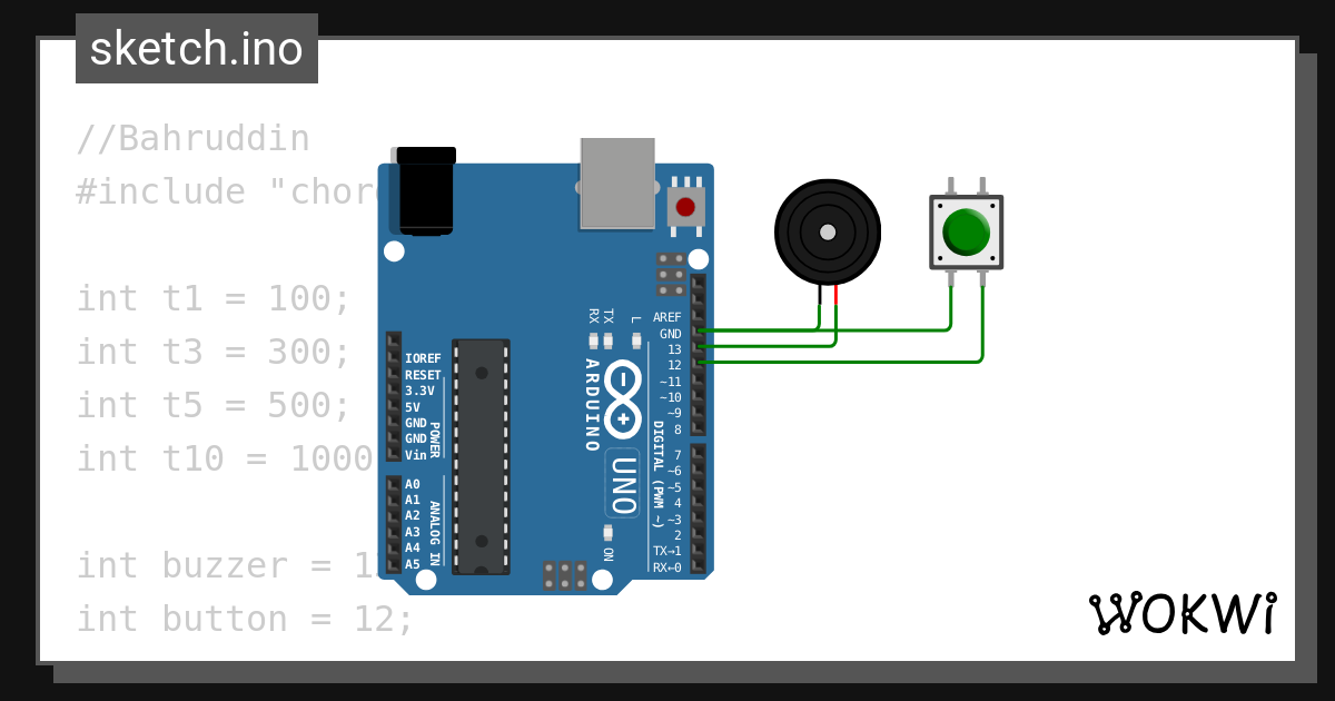 Projek 18 Push Botton Wokwi Esp32 Stm32 Arduino Simulator 0030