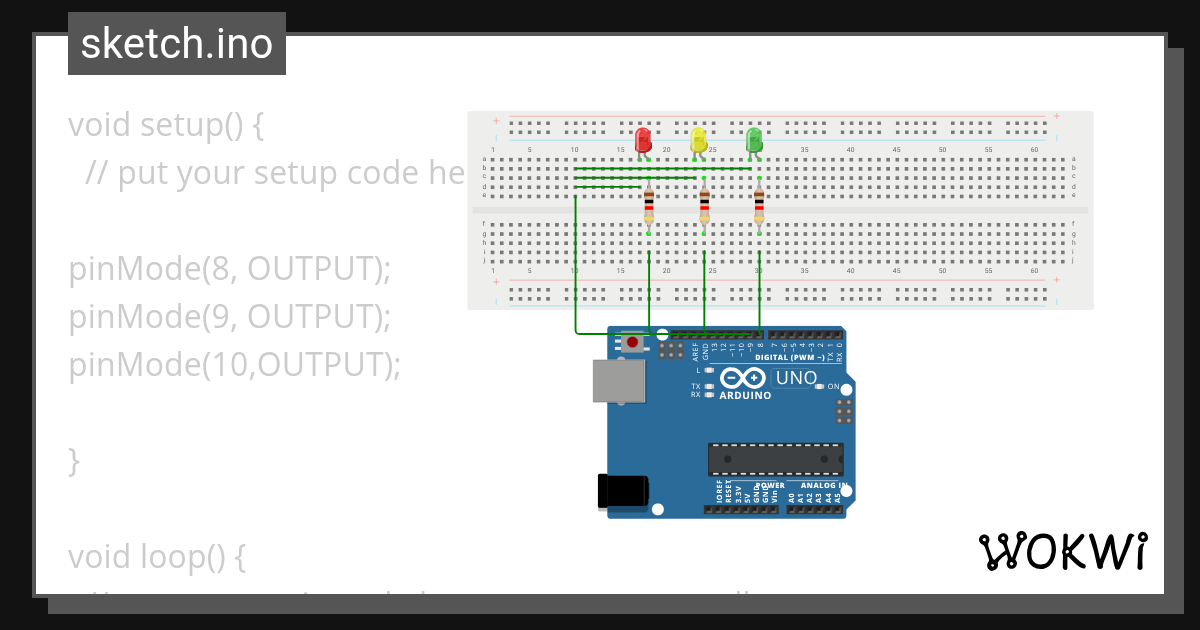 latihan traffic light - Wokwi ESP32, STM32, Arduino Simulator