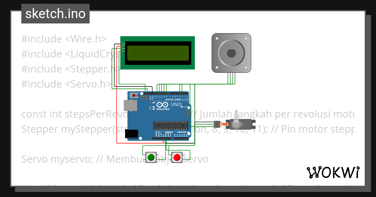 mesin pemotong sembarang seng otomatis koyokane - Wokwi ESP32, STM32 ...