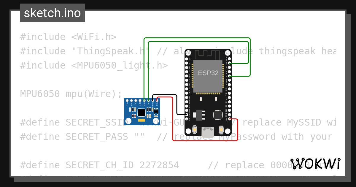 1send Mpu6050 Data Thingspeak Copy Wokwi Esp32 Stm32 Arduino Simulator 6311