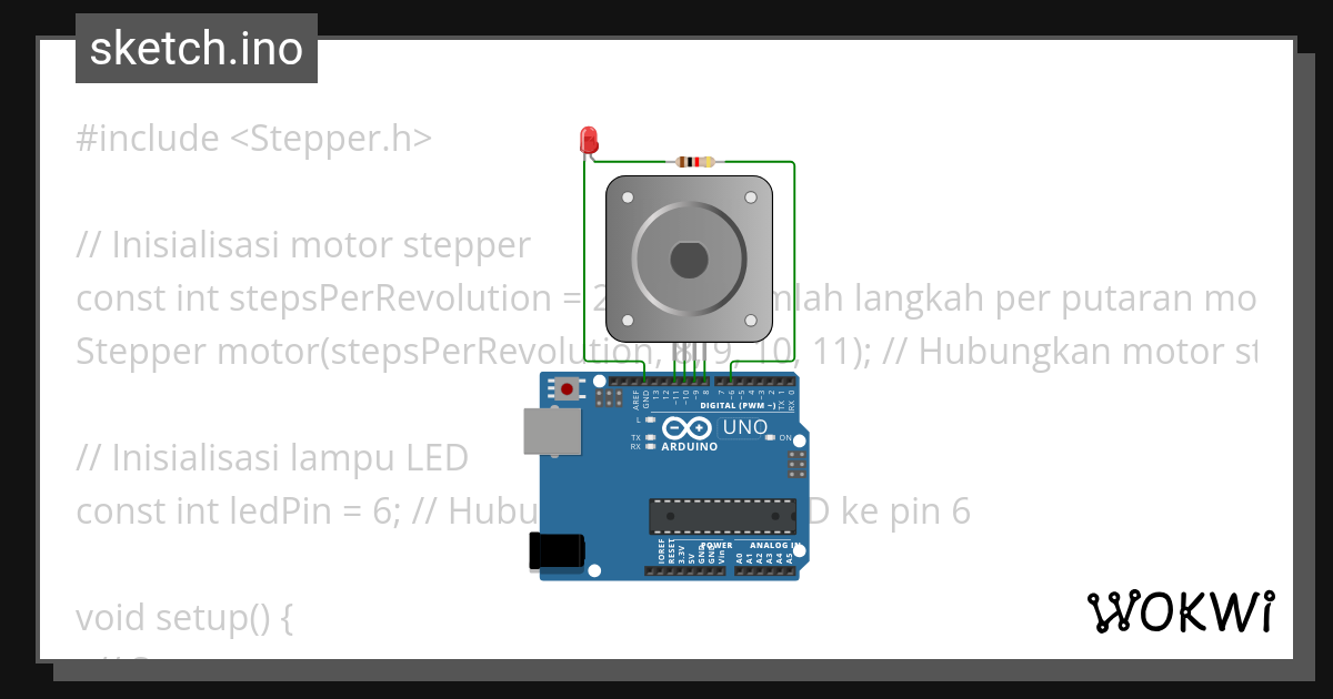 Unipolar Motor Stepper Wokwi Esp32 Stm32 Arduino Simulator 1639
