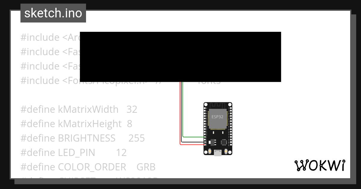 Hello_Matrix - Wokwi ESP32, STM32, Arduino Simulator