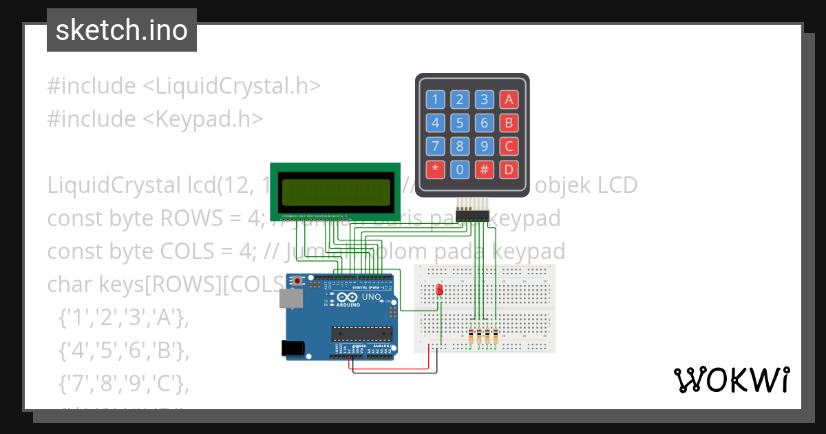 Simulasi Keypad Wokwi Esp32 Stm32 Arduino Simulator 