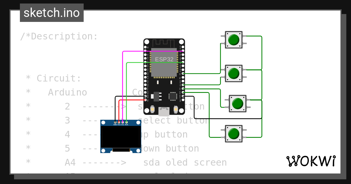 Menu Wokwi Esp32 Stm32 Arduino Simulator