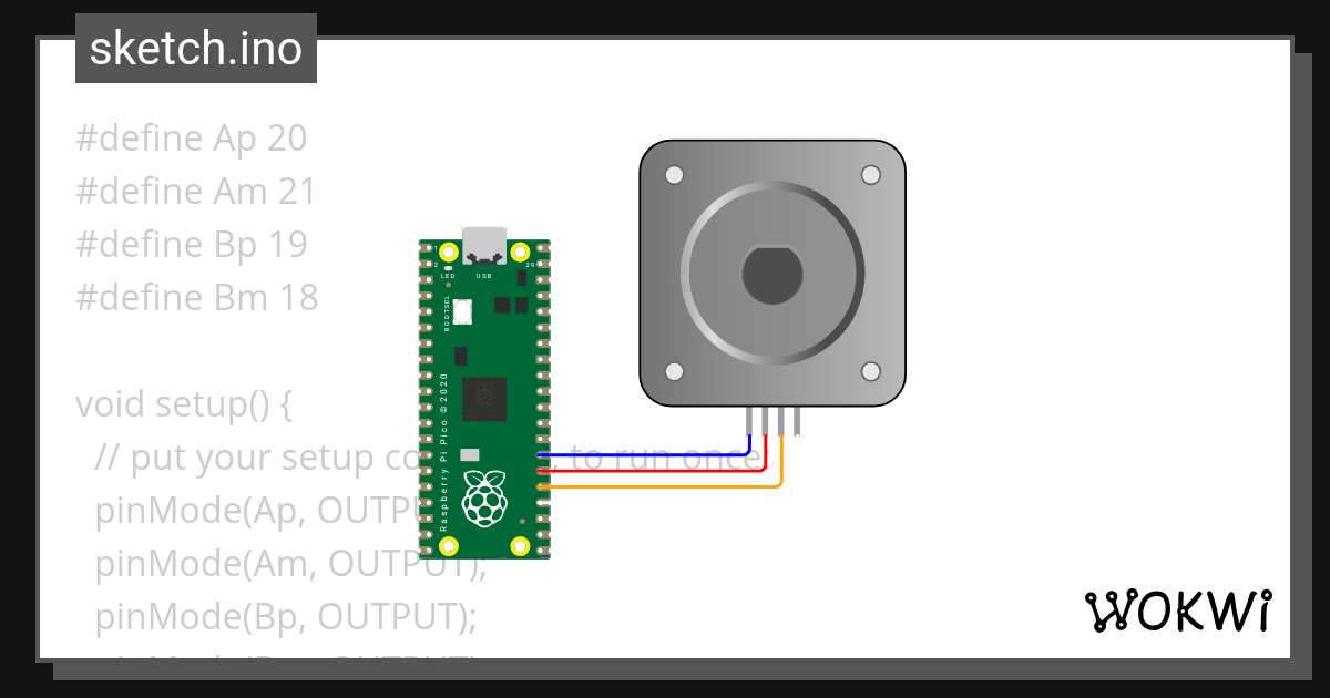 18 Control directo de un motor a pasos bipolar - Wokwi ESP32, STM32 ...