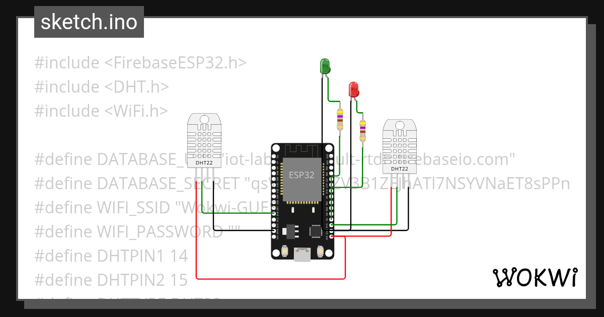 multi Dht22 - Wokwi ESP32, STM32, Arduino Simulator