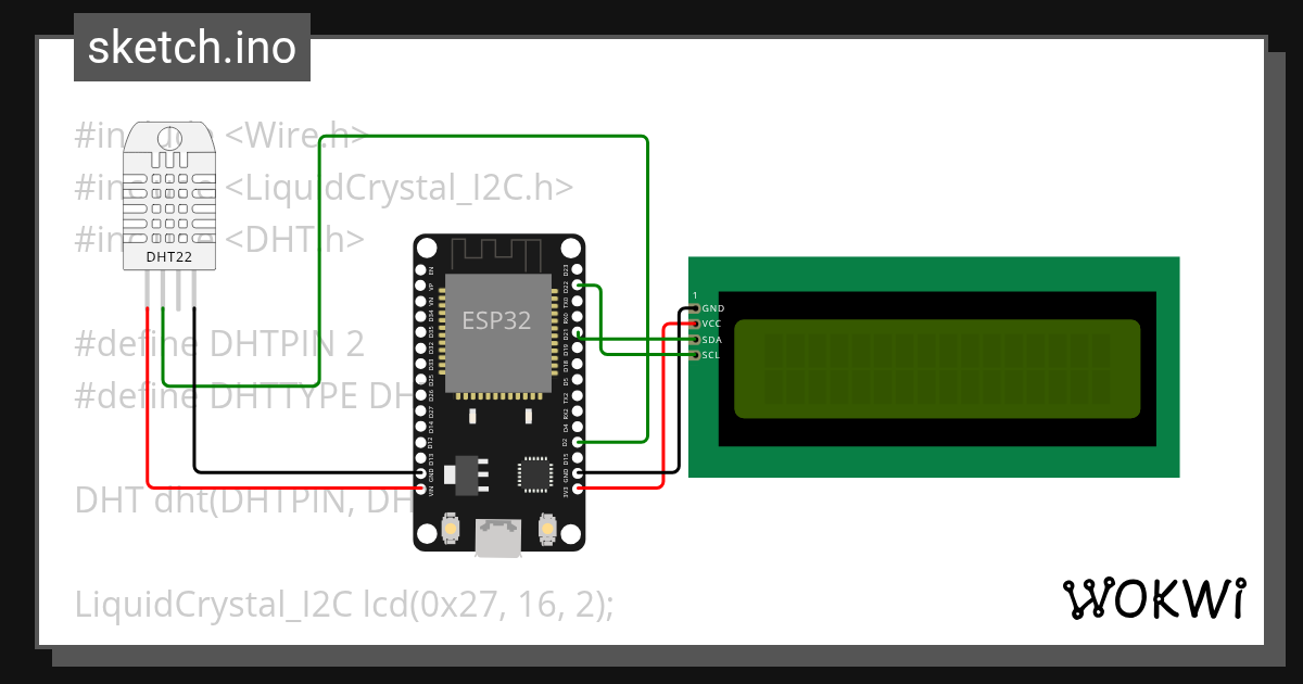 DAVID RAMADIAN- SENSOR DHT22 - Wokwi ESP32, STM32, Arduino Simulator