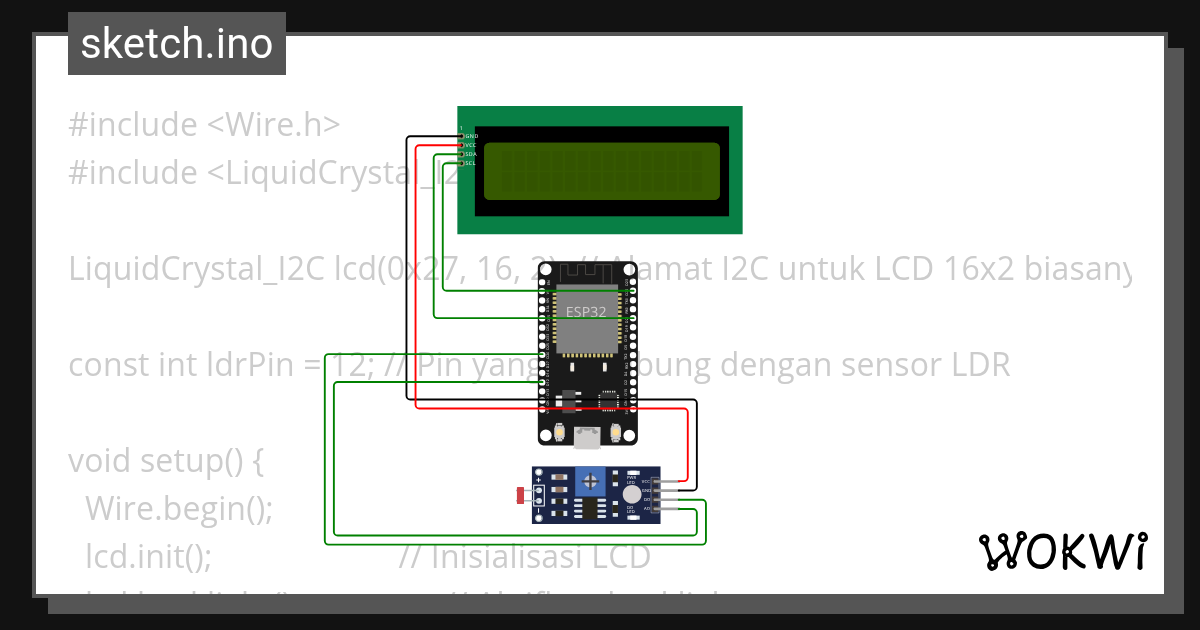 ldr - Wokwi ESP32, STM32, Arduino Simulator