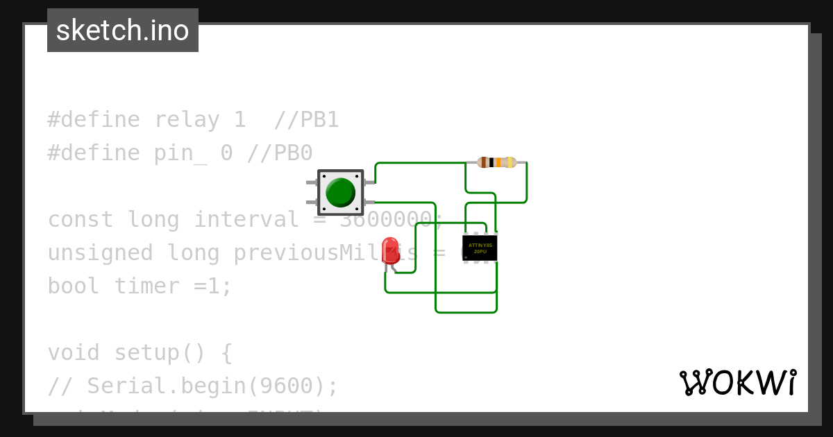 Lampuattiny85 Wokwi Esp32 Stm32 Arduino Simulator