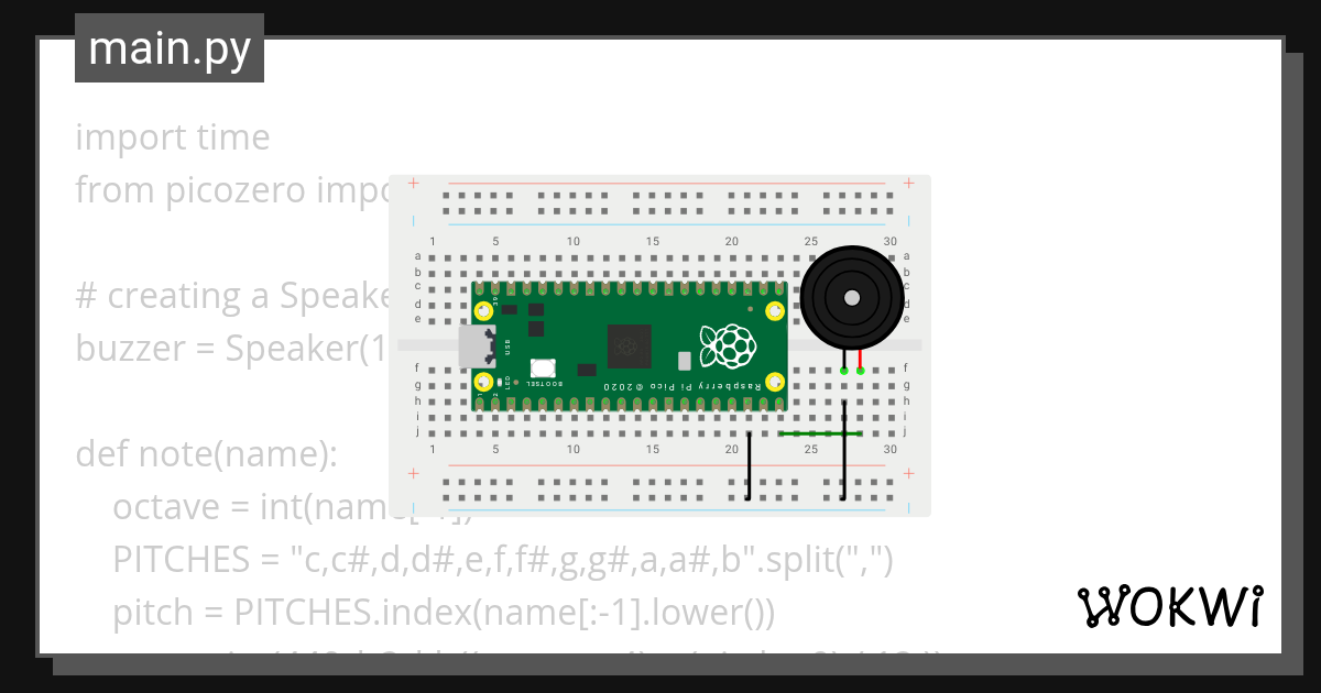 pi speaker - Wokwi ESP32, STM32, Arduino Simulator
